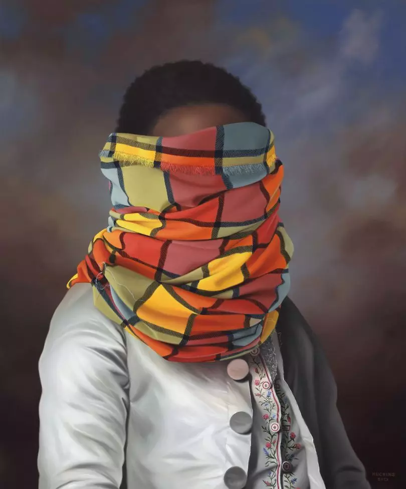 Patrón No. 3: Retrato de un joven con un chaleco bordado (según Lemoine), 2022 © Shawn Huckins