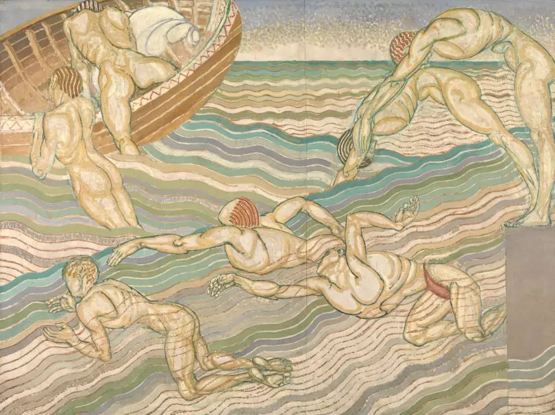 Duncan Grant Bathing 1911 Boyaxa rûnê li ser canvas 2286 x 3061 mm © Tate