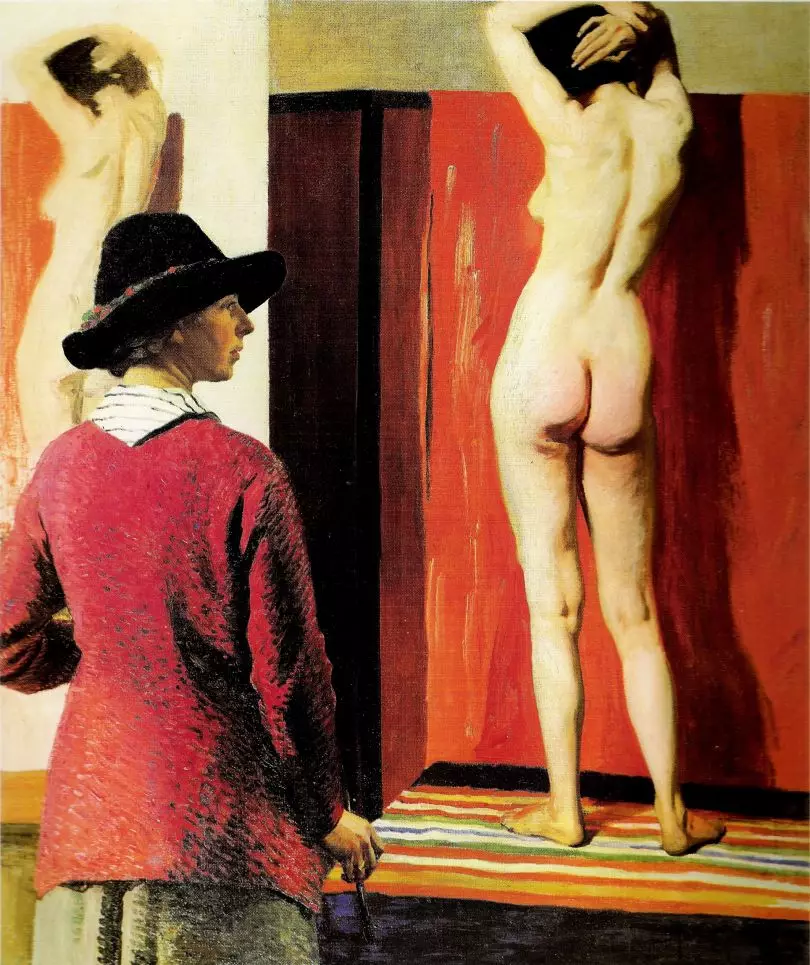 Laura Knight (1877-1970) Potret Dhiri 1913 Minyak ing kanvas 152,4 x 127,6 cm Galeri Potret Nasional (London, UK)