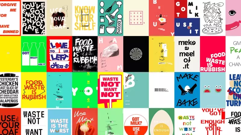 A venturethre tervezői grafikus posztersorozatokat készítenek az élelmiszer-pazarlás kiemelésére