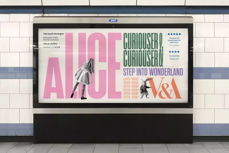 L'identité de Tom Hingston pour le spectacle d'été du V&A est une nouvelle version d'Alice au pays des merveilles