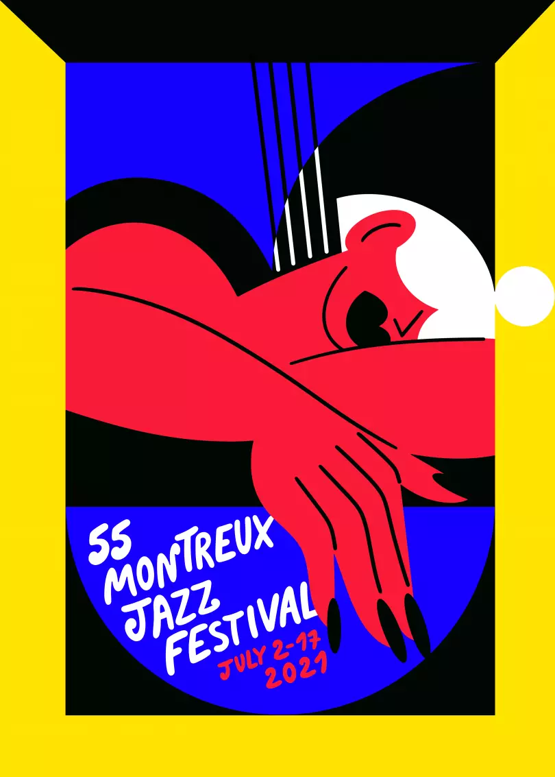 ផ្ទាំងរូបភាព Montreux Jazz Festival ចម្រុះពណ៌របស់ Camille Walala ត្រូវបានរចនាឡើងដូចជាតន្ត្រីមួយ។ 1097_5