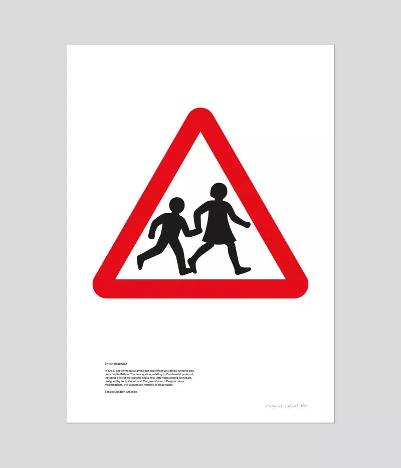 Bag-ong mga screenprint ni Margaret Calvert nagsaulog sa iconic nga status sa British Road Signs