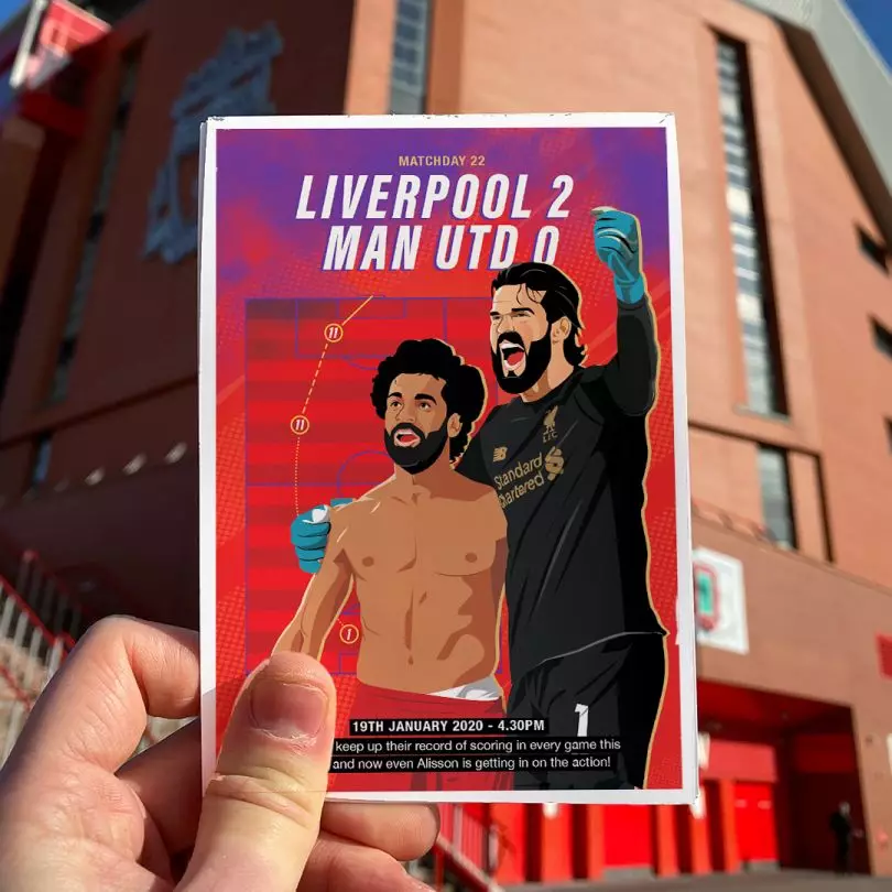 O faʻataʻitaʻiga a Dave Will's Liverpool FC postcards e faʻamanatuina ai le taʻaloga matagofie 1302_5