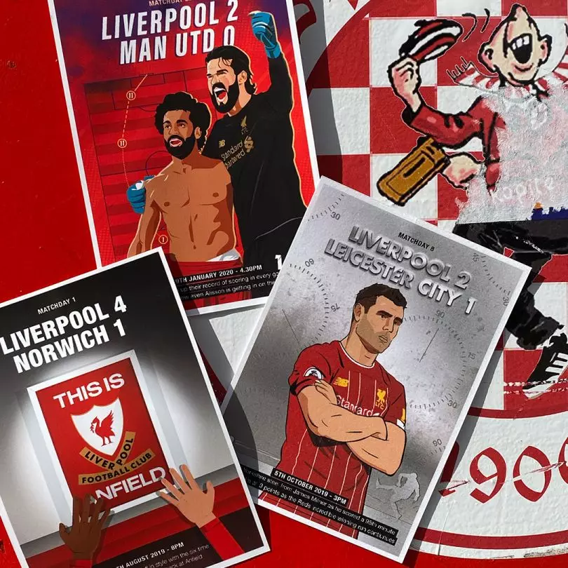 Ilustrovane razglednice Liverpool FC Davea Willa koje slave prekrasnu igru 1302_7