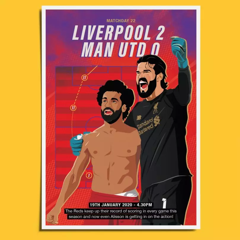 Deiva Vila ilustrētās Liverpool FC pastkartes, kas atzīmē skaisto spēli 1302_9