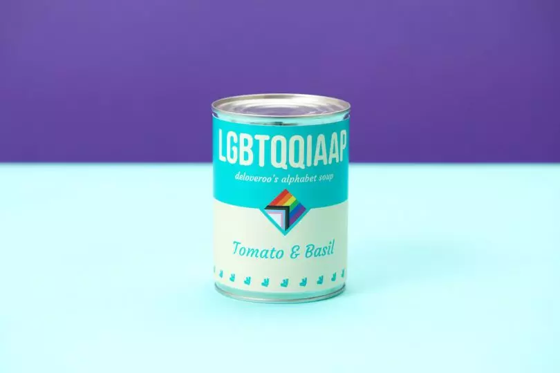 Deliveroo Pride үчүн асан-үсөн желегин кайра дизайнери Даниел Квасар менен Alphabet Soup банкасын ишке киргизди 1382_5