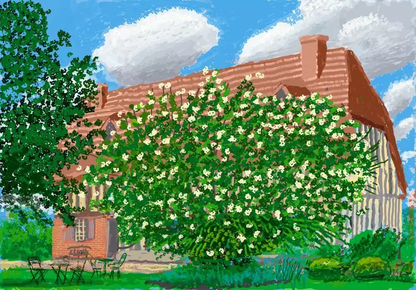 David Hockney, 30 April 2020, lukisan iPad. © David Hockney 2021