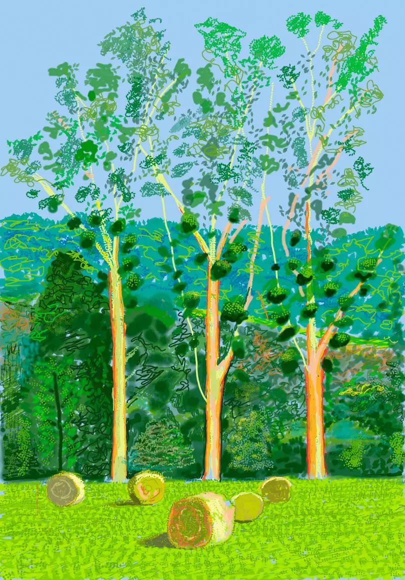 David Hockney, 7 Juli 2020, lukisan iPad. © David Hockney 2021