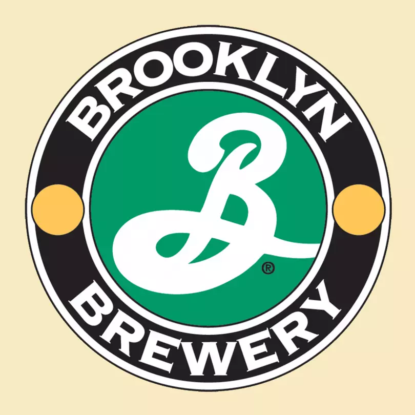 Logo tina identitas visual Brooklyn Brewery urang, 1987. Kahadean tina Milton Glaser Studio