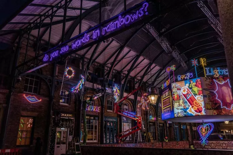 Neon tigers, snakes and positive words by Chila Burman light up Covent Garden for Pride 1891_5