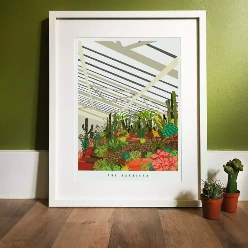 Barbican Conservatory iyada oo la sii marayo [East End Prints](https://www.eastendprints.co.uk/products/barbican-conservatory.html)