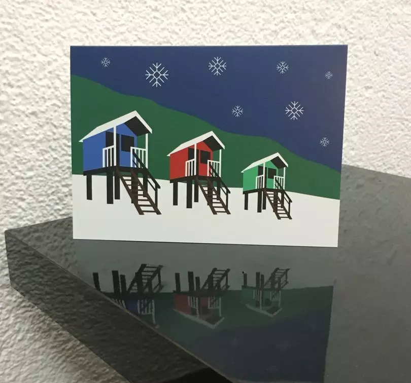 כרטיס חג המולד של וולס מאת רבקה פימאר