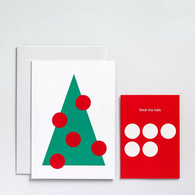 מדבקה כרטיס חג המולד של עץ מאת Jot