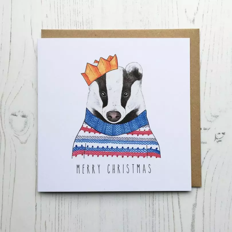 Carte de Noël des animaux des bois par Chris Millard Creative
