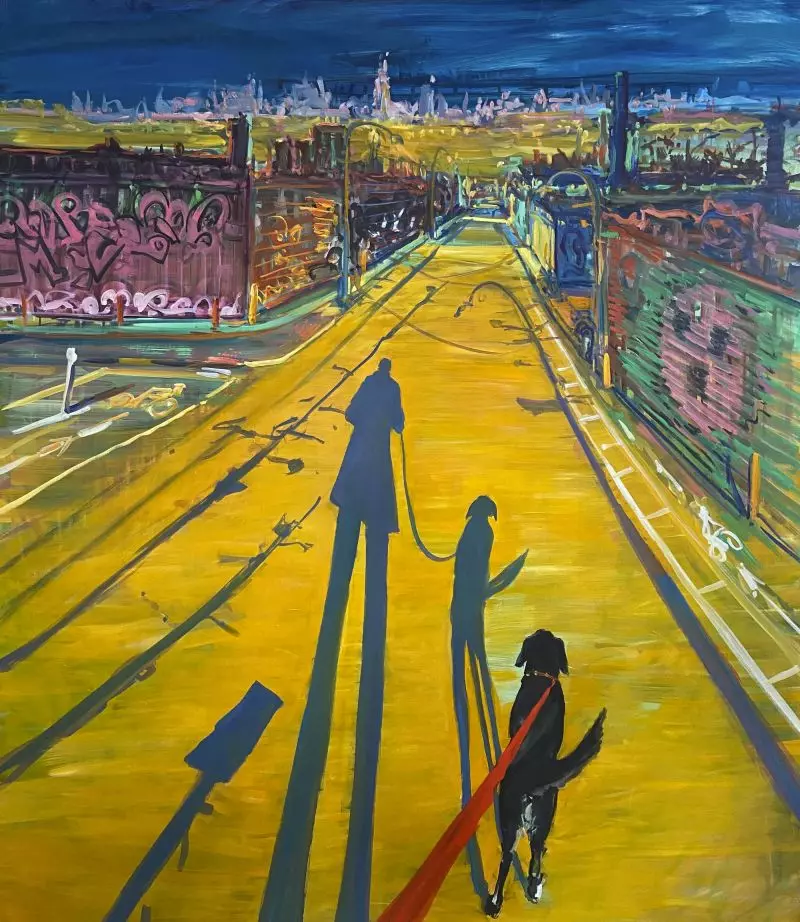 Oraș liniștit: Picturi de Deborah Brown cu plimbări de câini pe străzile pustii din Brooklyn