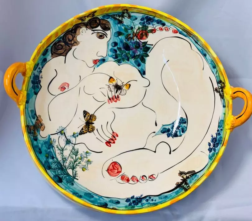 Figurative Bowl dening Karen Atherley Ceramics