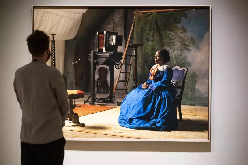 Der Künstler Isaac Julien, CBE, RA enthüllt die UK-Premiere seiner Arbeit Lessons of Hour in der Scottish Gallery of Modern Art im Rahmen des Edinburgh Art Festival 2021. Credit Duncan McGlynn