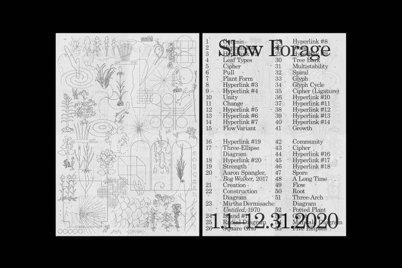 Jun Lin se Slow Forage toon 'n oorwoë liefde vir taal, kuns en grafiese ontwerp 1954_1