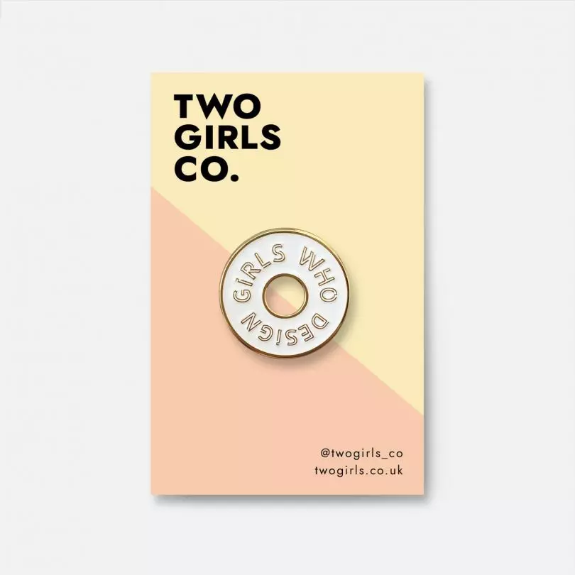 Girls Who Design pin โดย Two Girls Co.