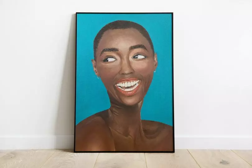 Black woman oil painting print ni Charlotte Dyce