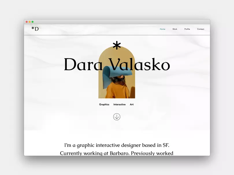 เทมเพลตเว็บไซต์ Graphic Designer โดย Wix