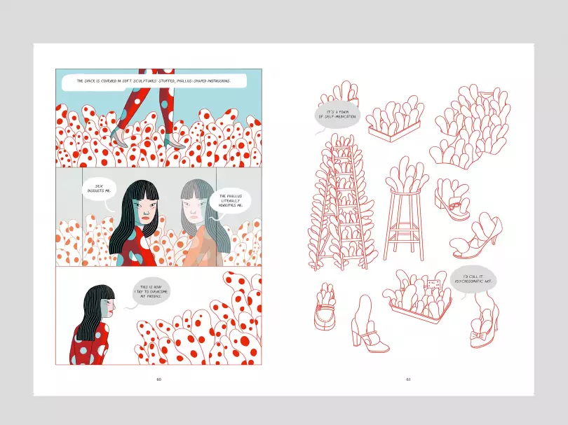 Novi grafični roman ilustratorke Elise Macellari pripoveduje fascinantno zgodbo kultnega umetnika Yayoija Kusama 2108_6