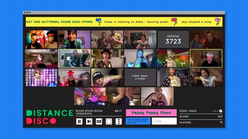 L'identité de TIN pour Distance Disco, un jeu de danse en ligne comme antidote social à la distanciation sociale 2185_4