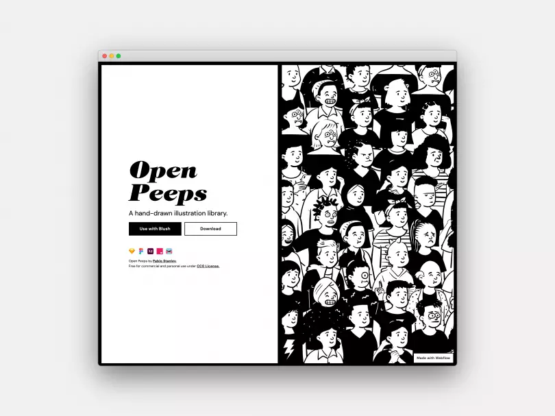 Բացեք Peeps-ը, դիզայներների համար առաջարկվող անվճար նկարազարդումներ