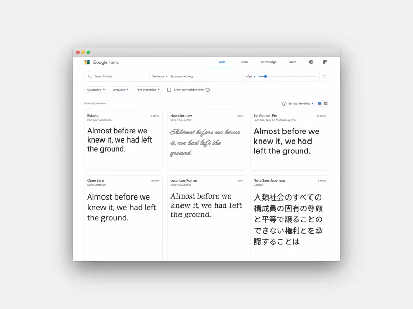 Google Fonts, бесплатная типографика для дизайнеров