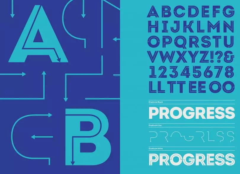 Gikuha sa Supple Studio ang Gradcore rebrand sa bag-ong direksyon gamit ang usa ka bespoke typeface sa FontFabric 2240_3