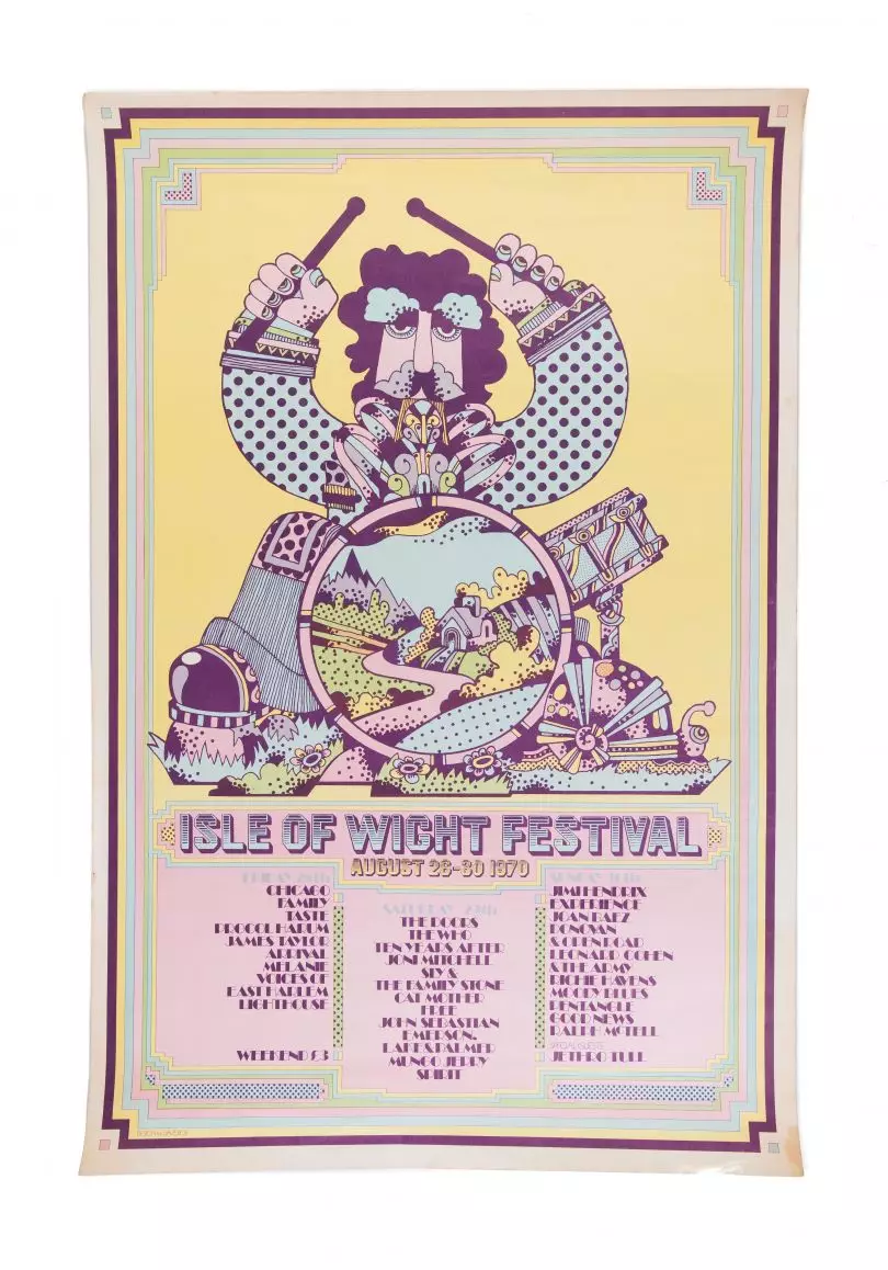 Pulo Wight Festival (1970). Hiji potongan vintage, £350.