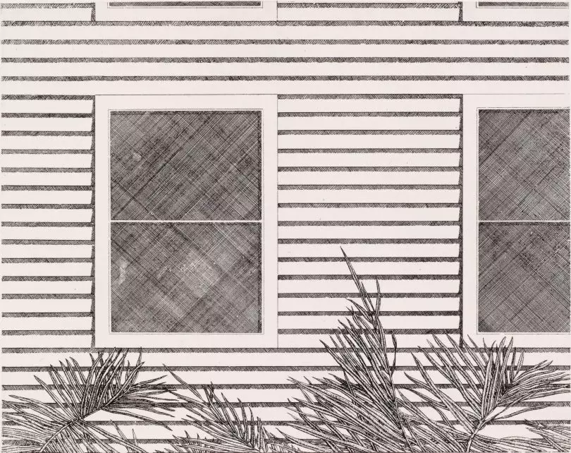 Norman Stevens, Clapboard House with Fronds (set van 6 - editie van 50), 1972. Arts Council Collection, Southbank Centre, Londen © Norman Stevens R.A.