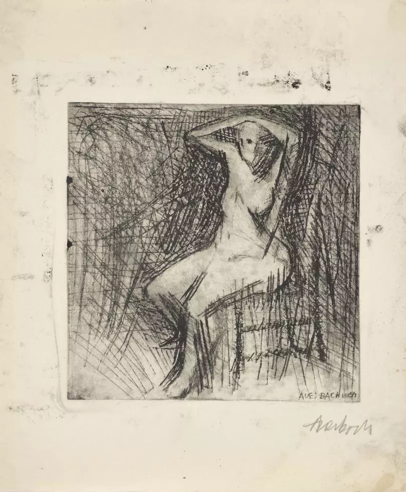 Frank Auerbach, toutouni chita, bra leve, 1954. Koleksyon Konsèy Arts, Southbank Centre, London © atis la