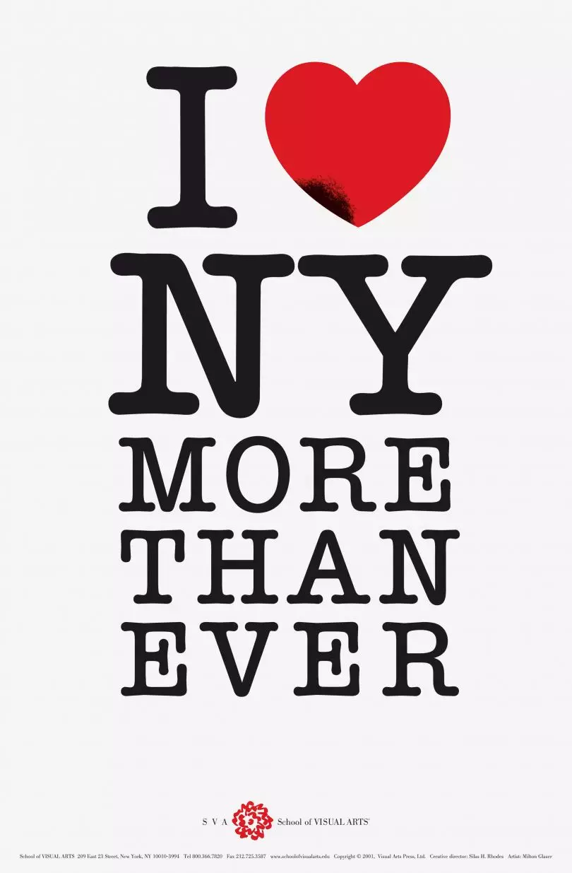 I Love NY More Than Ever, pòster, 2001 Dissenyador: Milton Glaser (Estats Units)