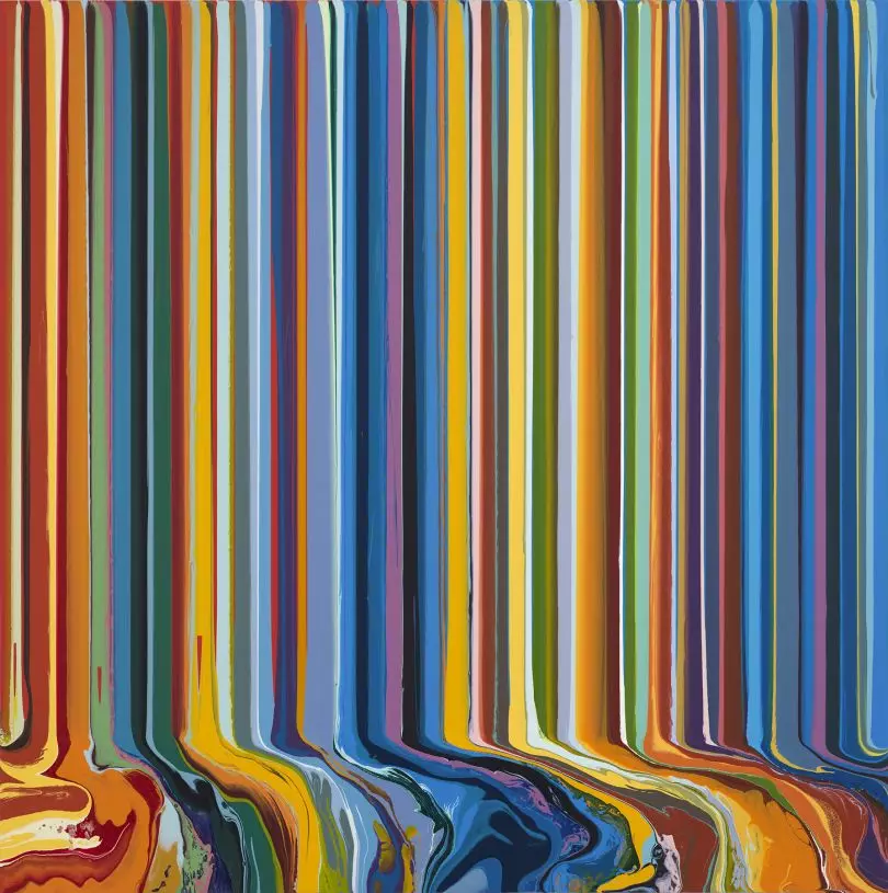 Las 'pinturas de charcos' a gran escala de Ian Davenport que gotean en piscinas de colores del arcoíris 2654_12
