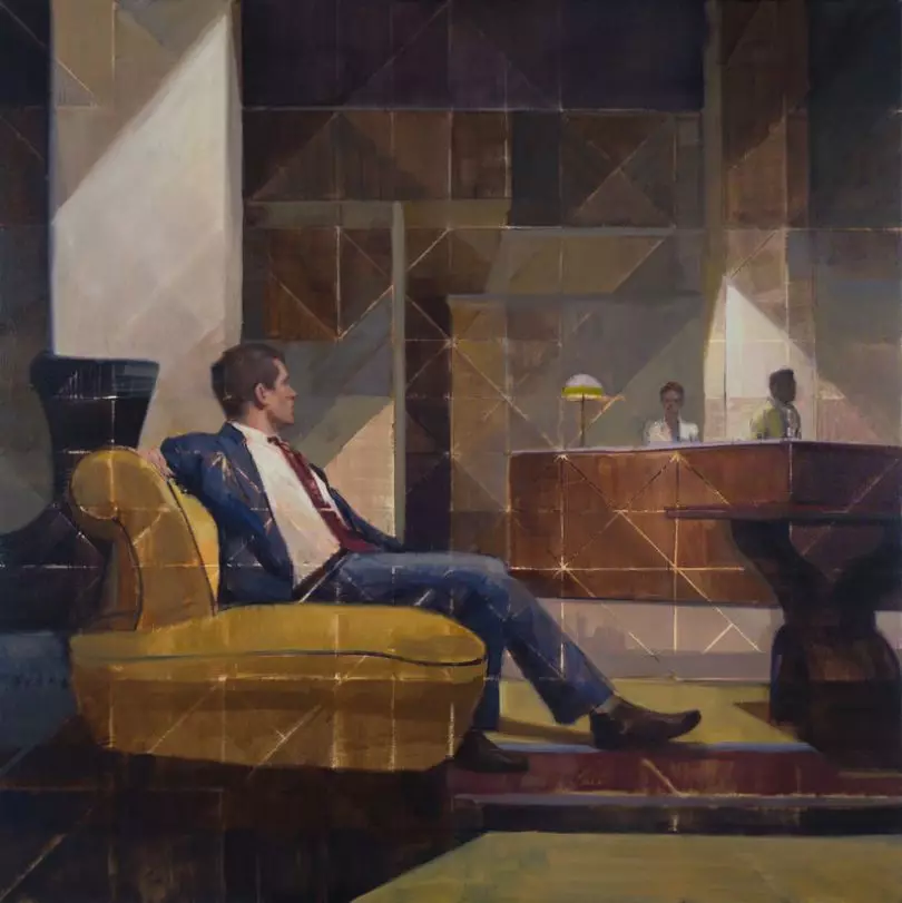 Lobby, Oil on Canvas 48