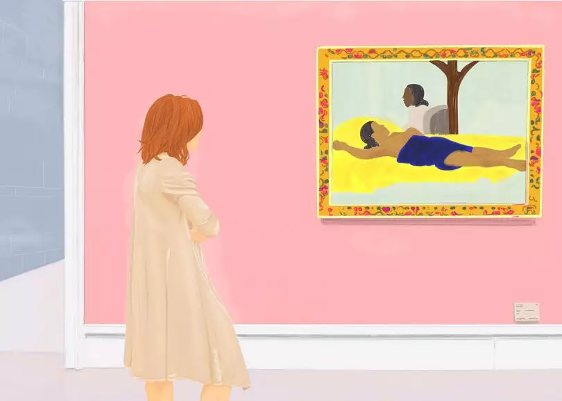 La nueva serie de pinturas digitales de Mario Sughi muestra a mujeres disfrutando del arte en galerías 2727_4