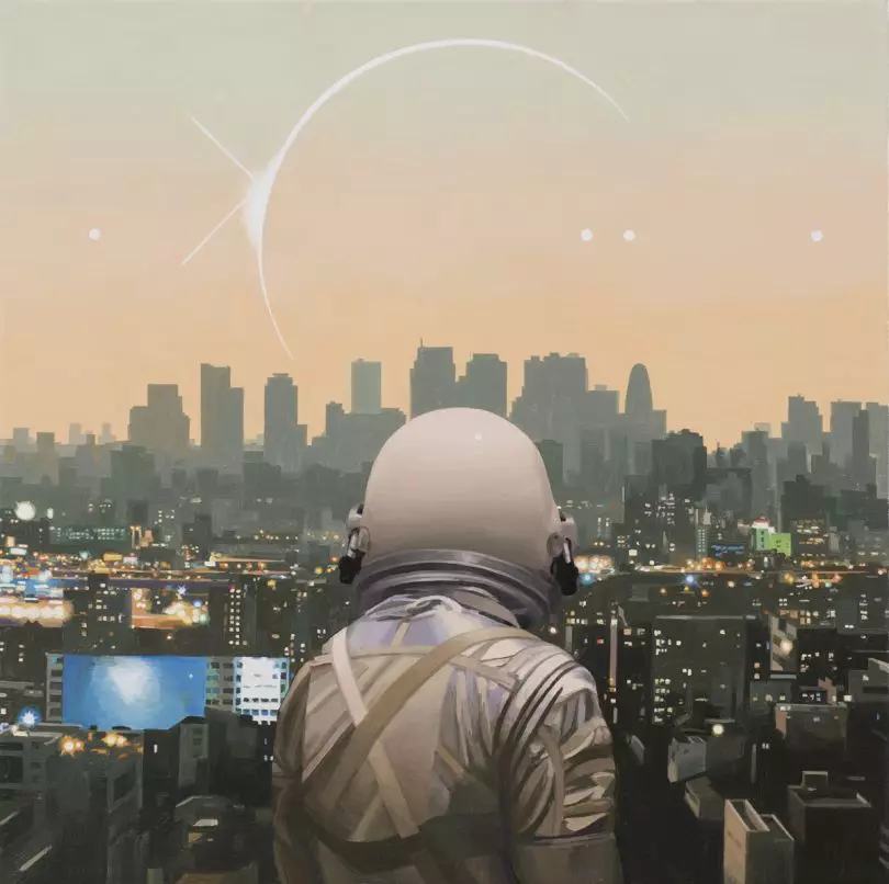 Lukisan budaya pop Scott Listfield tentang seorang astronot yang menjelajahi Bumi masa depan 2771_14
