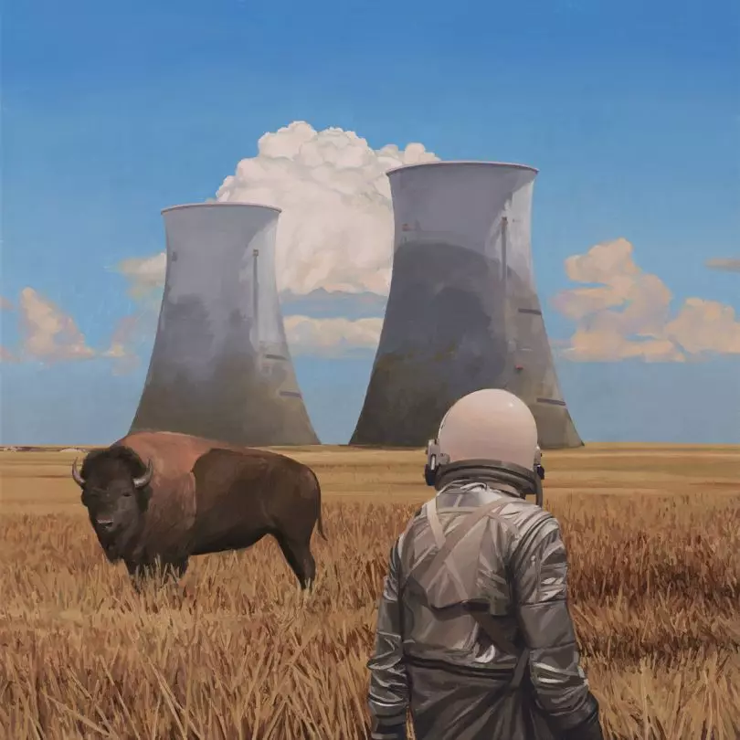 Картины поп-культуры Скотта Листфилда, изображающие астронавта, исследующего Землю будущего. 2771_4