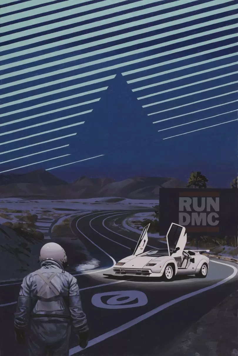 Lukisan budaya pop Scott Listfield tentang seorang astronot yang menjelajahi Bumi masa depan 2771_6