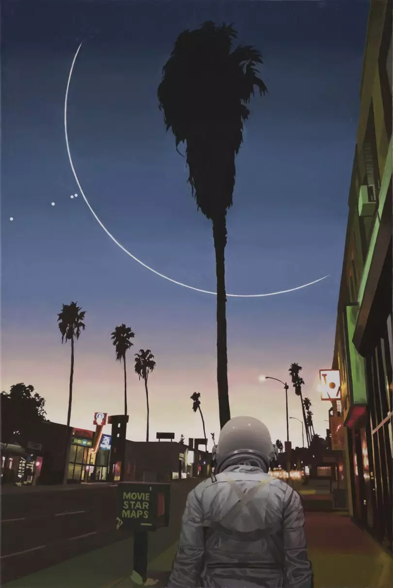Картины поп-культуры Скотта Листфилда, изображающие астронавта, исследующего Землю будущего. 2771_8