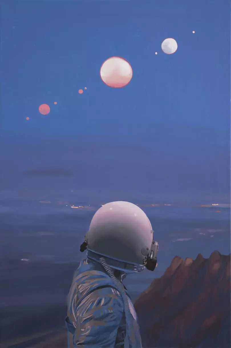 Scott Listfield's pop culture paintings of an astronaut exploring a future Earth 2771_9