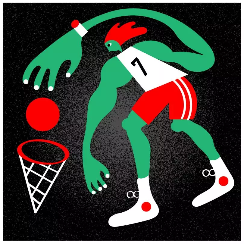 Hoop Dreams: Vivid ilustrāciju sērija svin dizaineru mīlestību pret basketbolu 2772_4