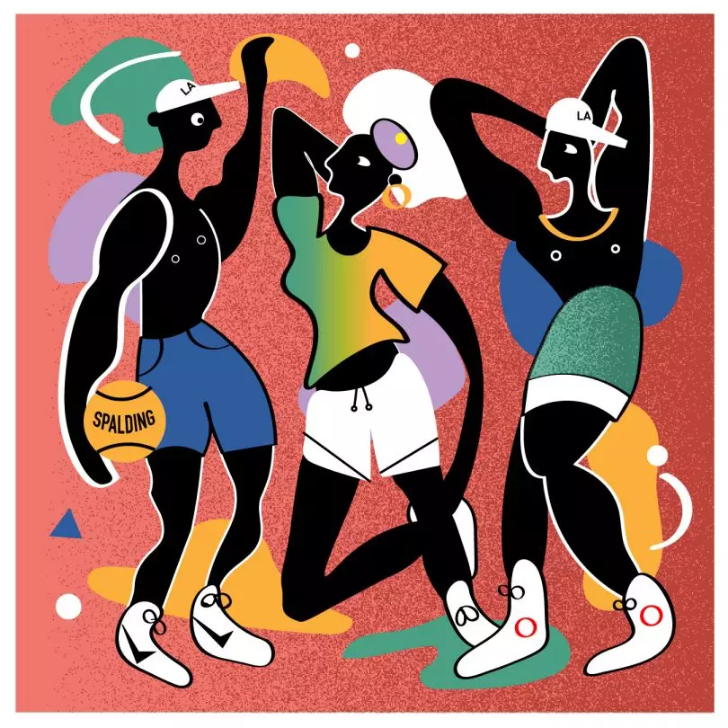 Hoop Dreams: a serie de ilustracións vívidas celebra o amor dos deseñadores polo baloncesto 2772_5