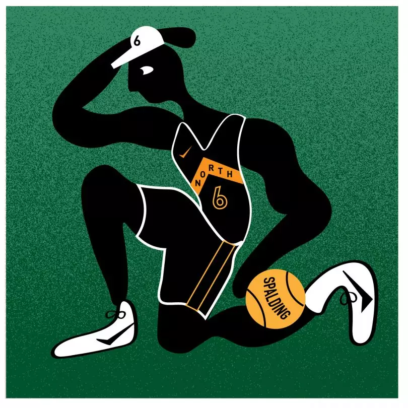 Hoop Dreams: a serie de ilustracións vívidas celebra o amor dos deseñadores polo baloncesto 2772_6