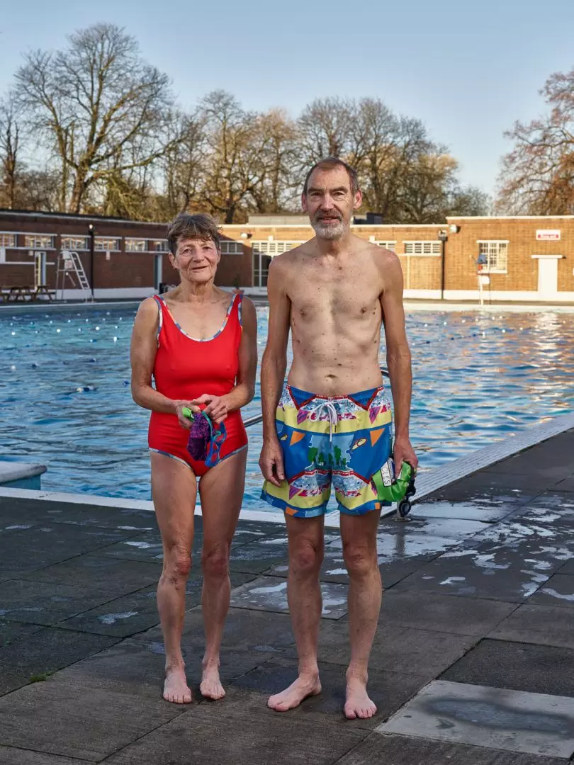 Fotografías de antes e despois de Michael Wharley de nadadores en auga fría en Londres 2799_3