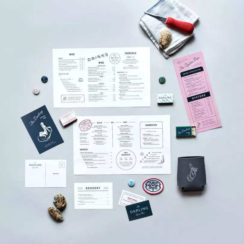 One & Other serves a new brand identity for The Darling restaurant 2885_8