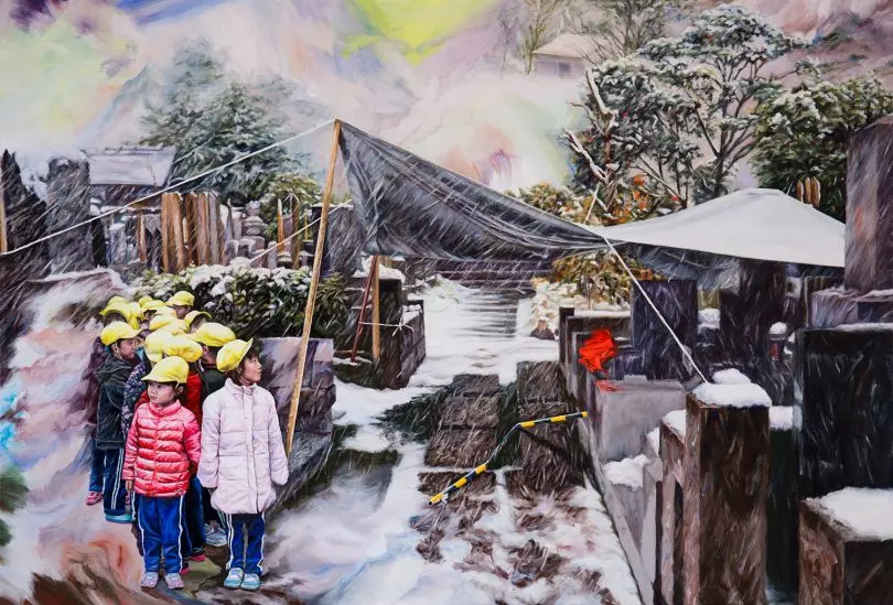 Kevin Chin, Shelter, 2017, amavuta kumyenda yubutaliyani, 97 x 142 cm