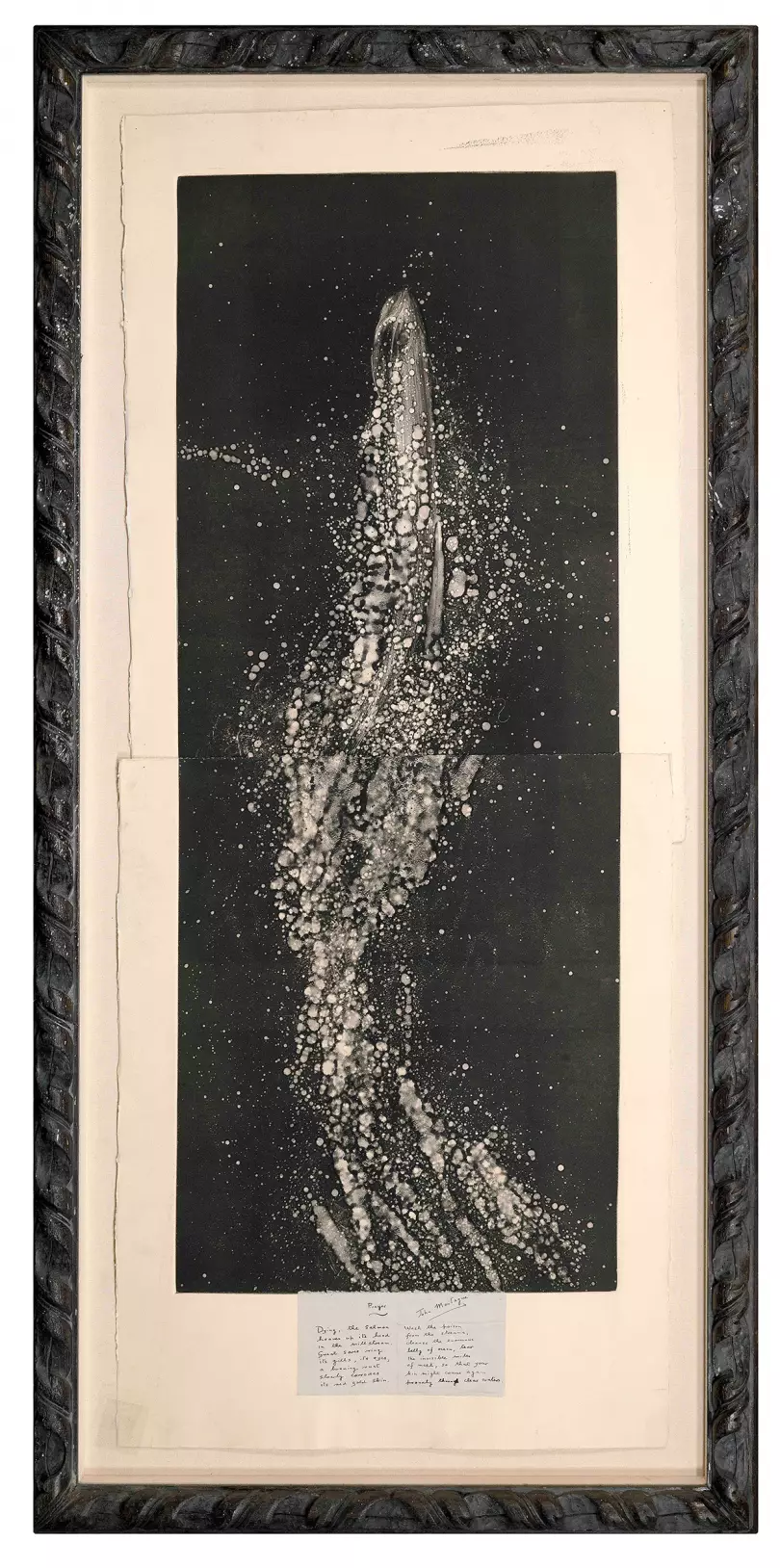 Robert Perkins, John Montague, Dying Salmon, 1973 © Robert Perkins. S láskavým dovolením Artist and Benjamin Spademan Rare Books. Autor fotografie: Louie Fasciolo